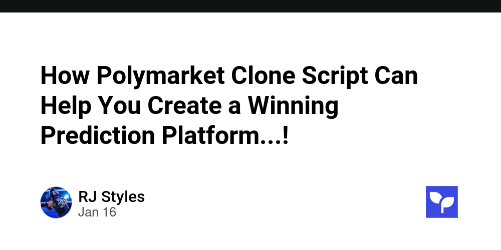 How Polymarket Clone Script Can Help You Create a Winning Prediction Platform...! - Goglides Dev 🌱