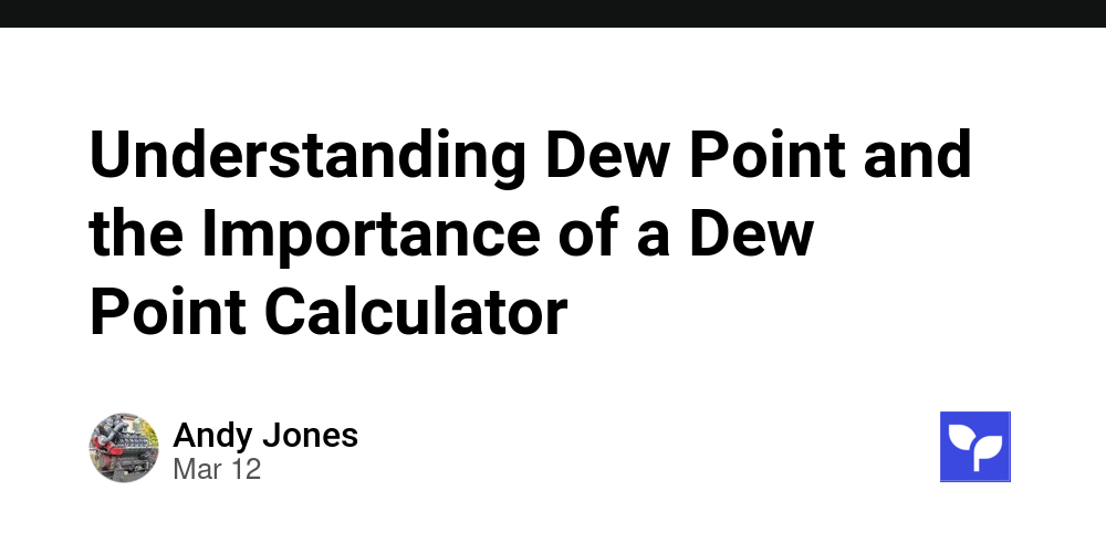Understanding Dew Point and the Importance of a Dew Point Calculator ...