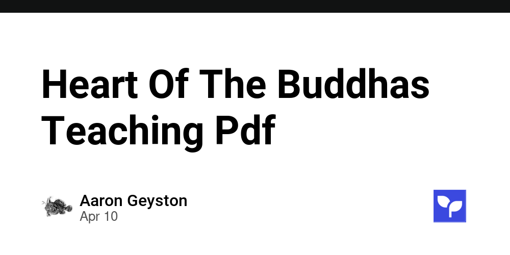 Heart Of The Buddhas Teaching Pdf - Goglides Dev 🌱