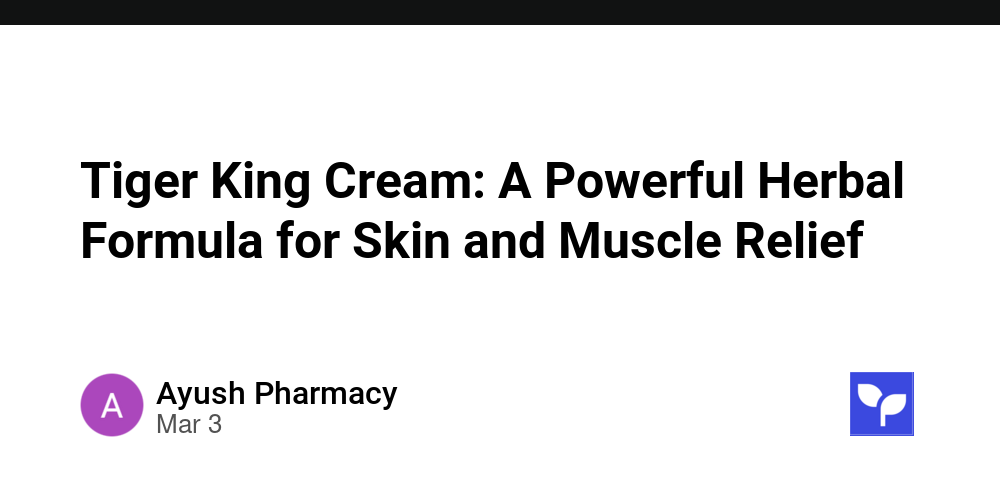 Tiger King Cream: A Powerful Herbal Formula for Skin and Muscle Relief - Goglides Dev 🌱