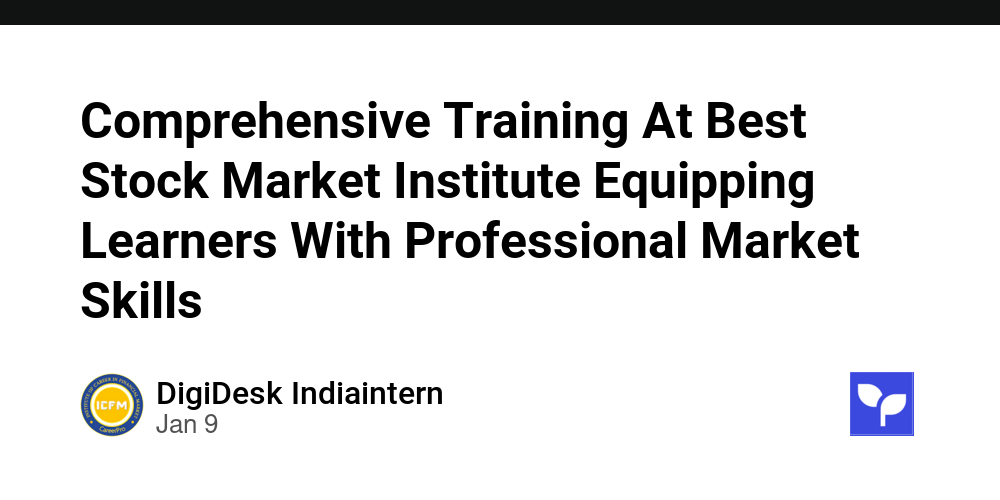 Comprehensive Training At Best Stock Market Institute Equipping ...