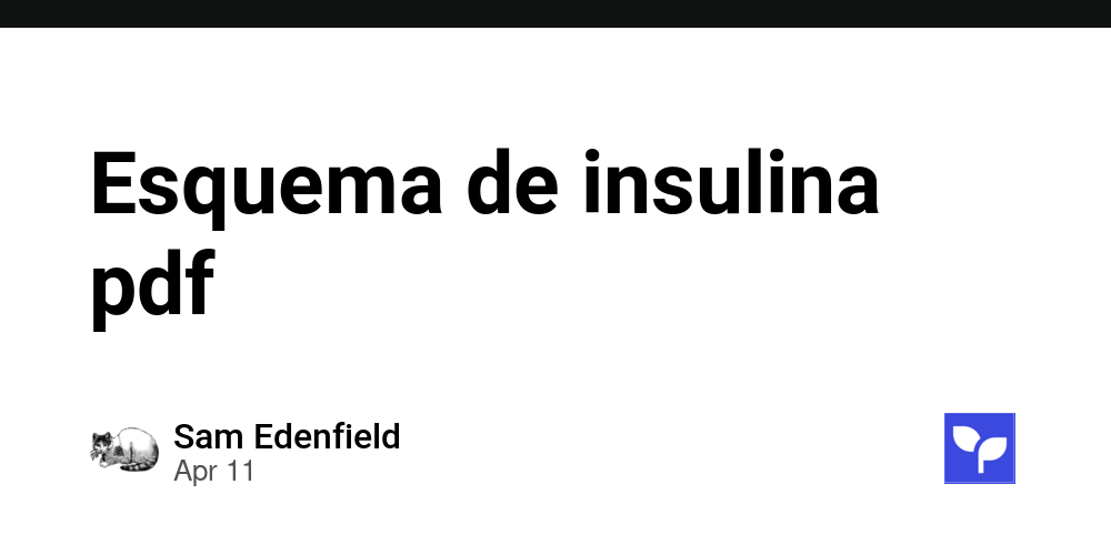 Esquema de insulina pdf - Goglides Dev 🌱