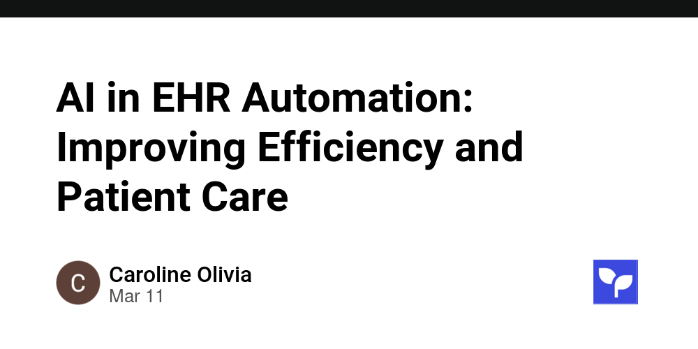 Ai In Ehr Automation Improving Efficiency And Patient Care Goglides Dev 🌱