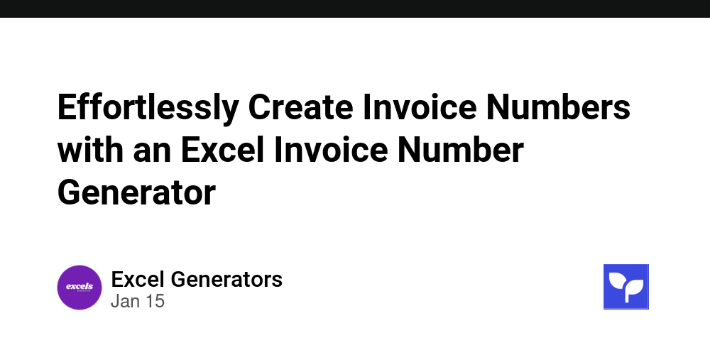 Effortlessly Create Invoice Numbers with an Excel Invoice Number ...